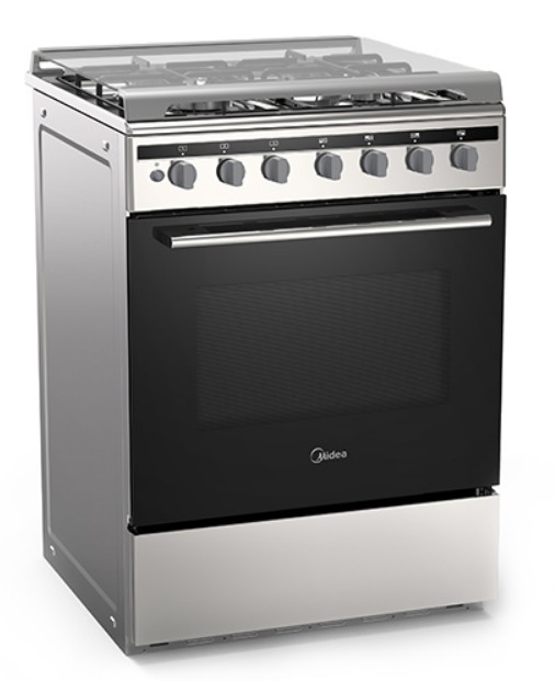 תנור משולב כיריים 60 ס''מ מידאה Midea 6726X