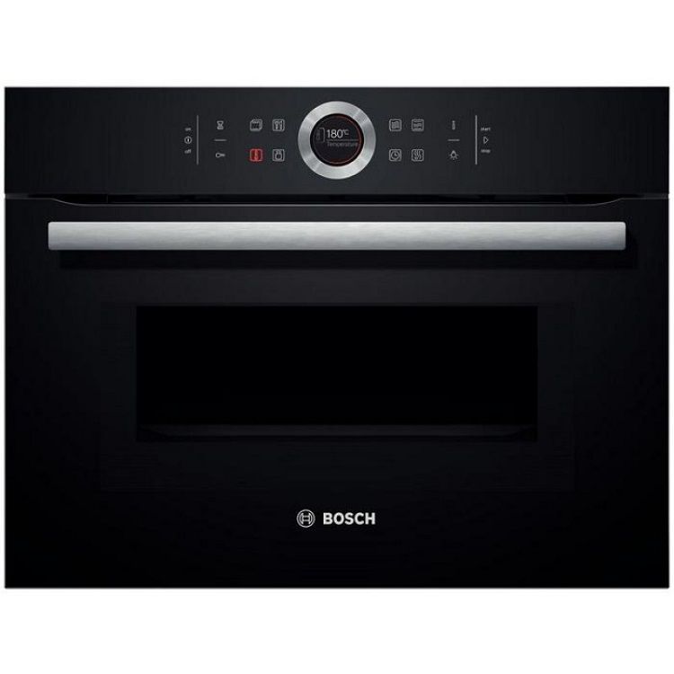 תנור אפייה בנוי משולב מיקרוגל 45 ליטר בוש Bosch CMG633BB1 שחור