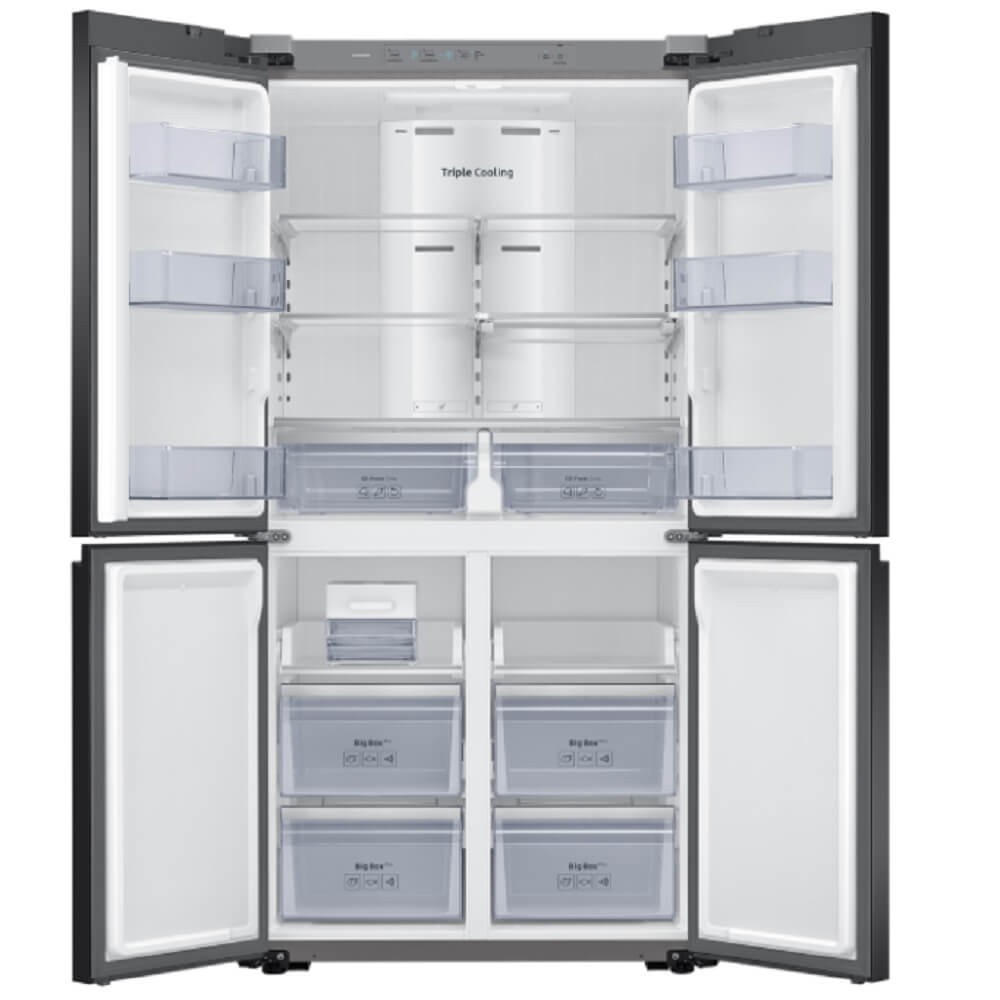 מקרר 4 דלתות 625 ליטר סמסונג Samsung RF70A9115METAL אפור פחם