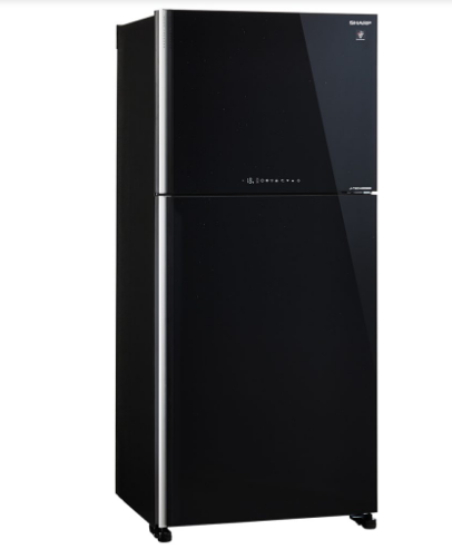 מקרר מקפיא עליון 517 ליטר שארפ Sharp SJ4650B זכוכית שחורה