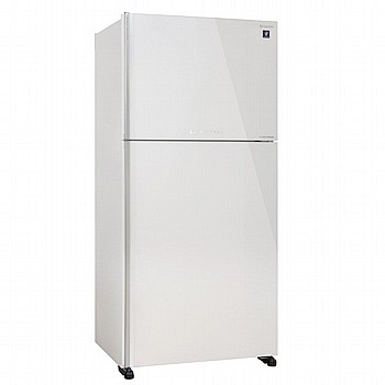 מקרר מקפיא עליון 517 ליטר שארפ Sharp SJ4650W זכוכית לבנה