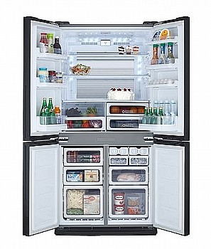מקרר 4 דלתות זכוכית 615 ליטר שארפ דגם Sharp SJ8720W