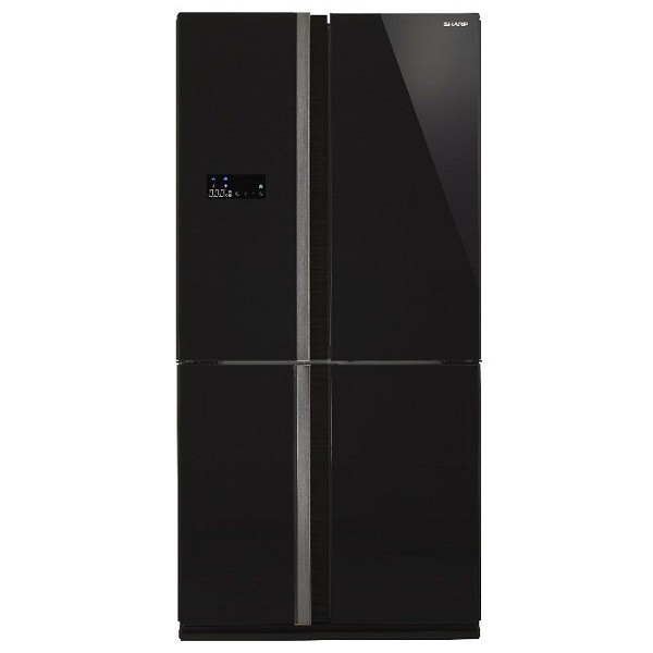 מקרר 4 דלתות 618 ליטר שארפ דגם Sharp SJR8801 זכוכית שחורה