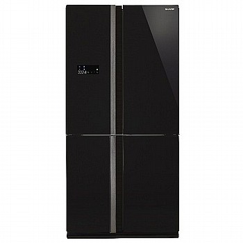 מקרר 4 דלתות 618 ליטר שארפ דגם Sharp SJR8801 זכוכית שחורה