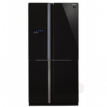 מקרר 4 דלתות 610 ליטר שארפ דגם Sharp SJR8911BK זכוכית שחורה